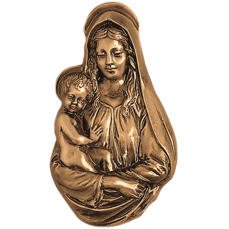 EMBLEM MADONNA W/CHILD H.9 3/8"x5" - Biondan